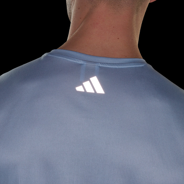 Playera Adidas Run Icons Hombre IJ9415 Azul