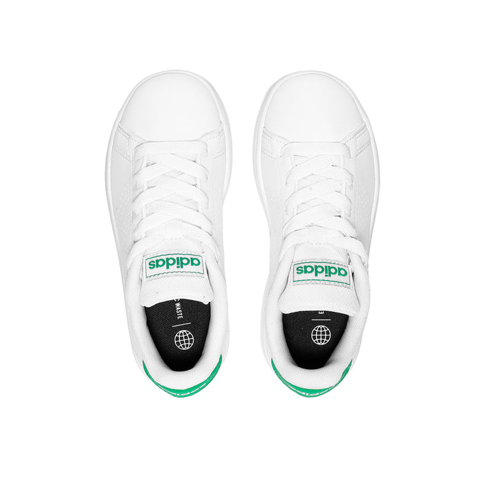 Tenis Adidas Advantage Niño GY6995 Casual Blanco/Verde