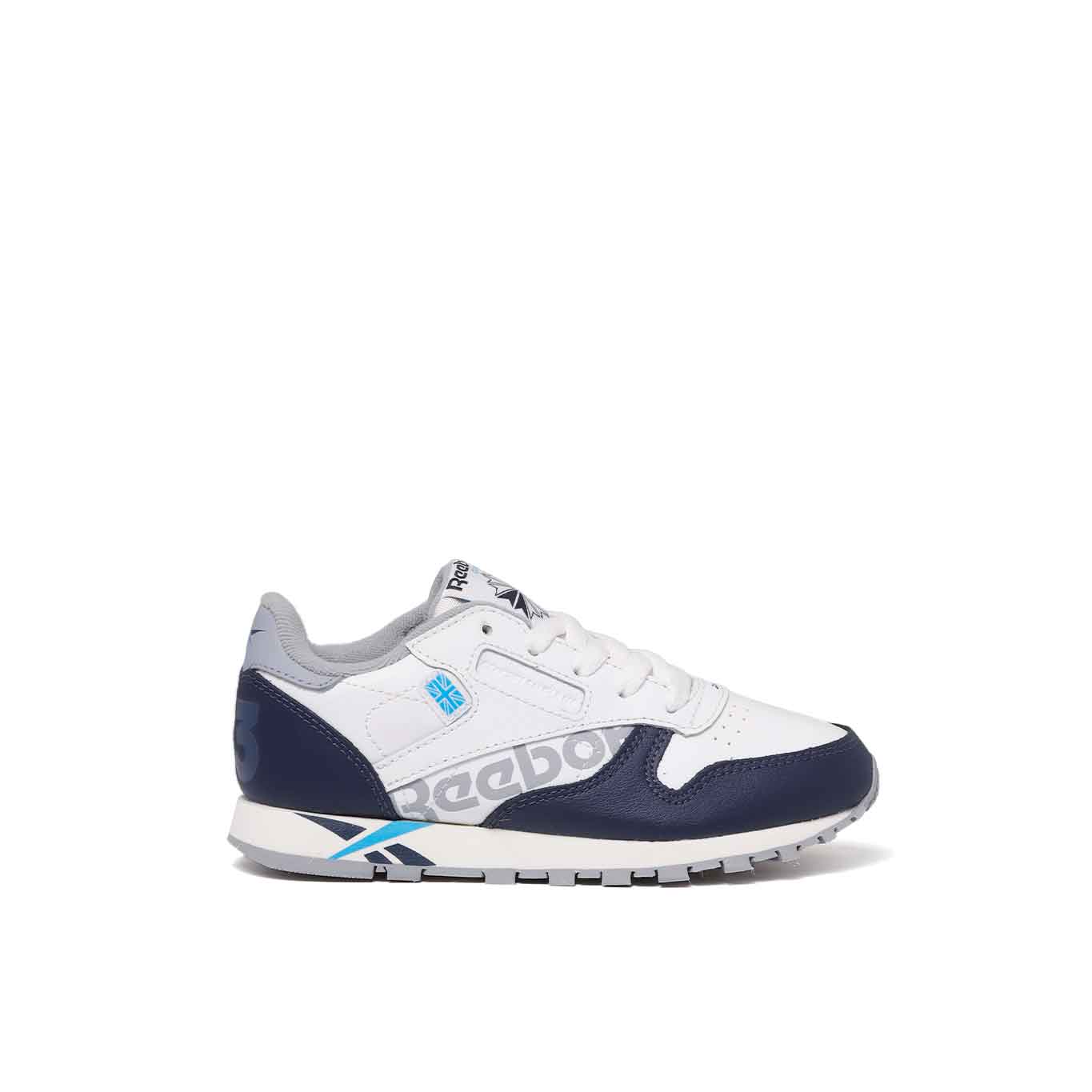 Tenis Reebok Classic Leather Niño DV9600 Casual Blanco/Azul